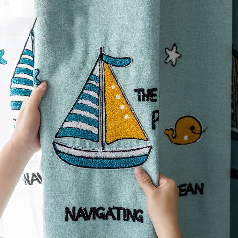 Walvis Boot Gordijnen - Leuke Kindergordijnen